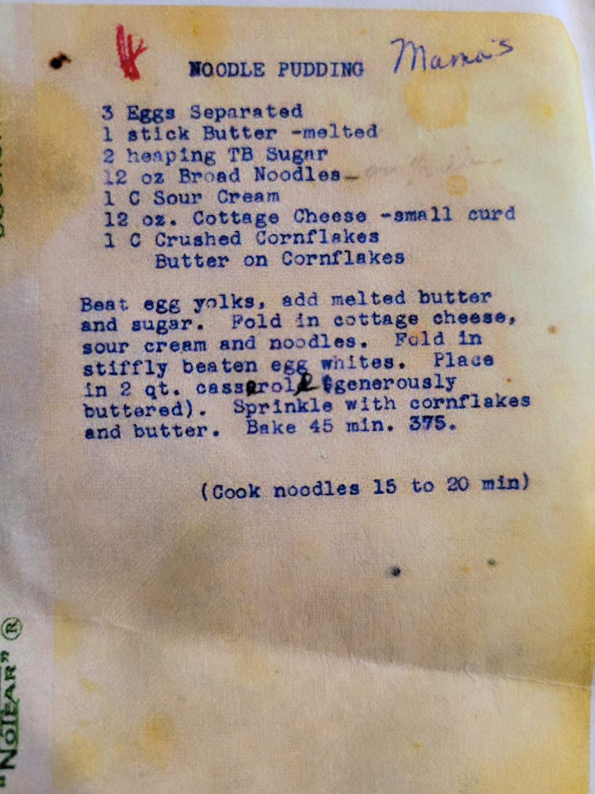 Noodle Kugel Recipe from Local Brewer Michael Crane